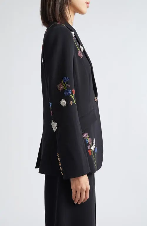 Cinq À Sept Whispering Vines Embellished Blazer