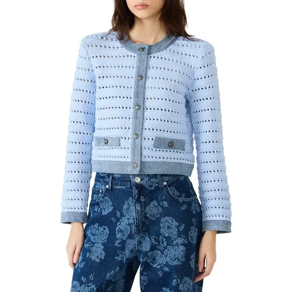 Steve Madden Cassette Cardigan - Powder Blue