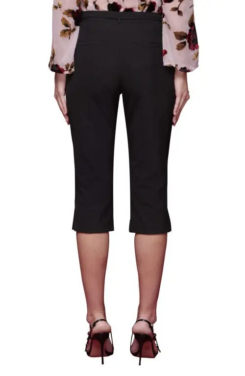 Avec Les Filles High-waist Capri Pants With Belt