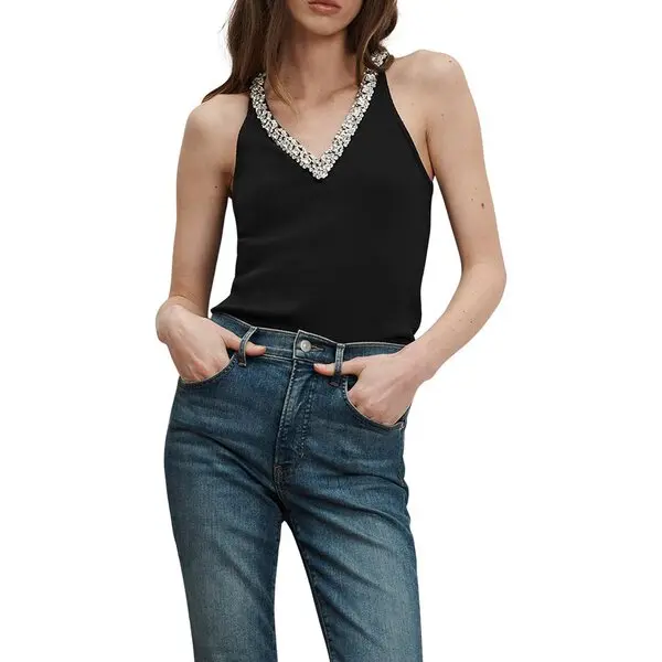 Veronica Beard Ayres Jeweled Tank