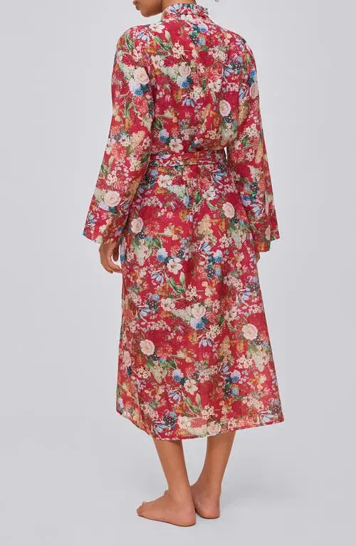 PAPINELLE Holly Floral Cotton Voile Maxi Robe