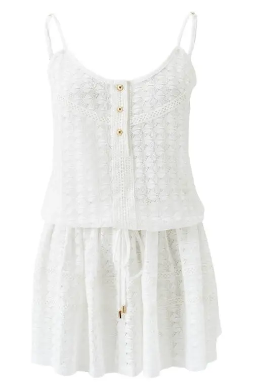 Melissa Odabash Bailey Sheer Cover-up Sundress - White