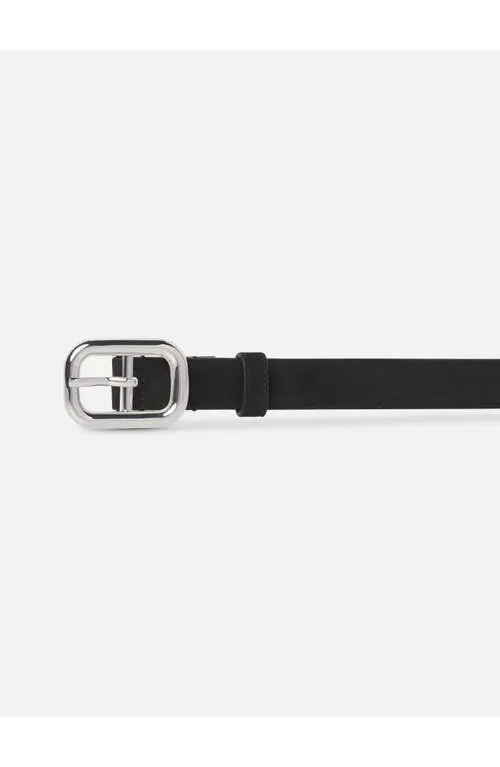 FRAME Rounded Buckle Suede Belt