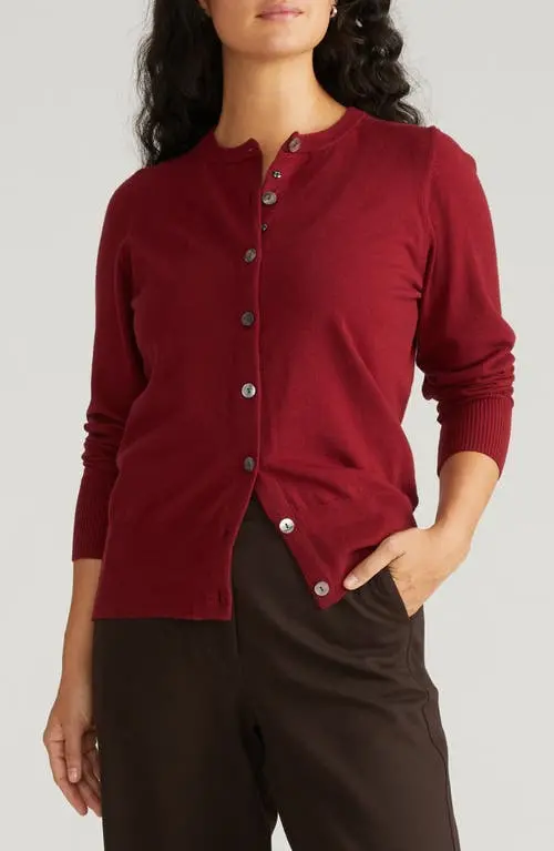 Universal Standard Savvy Cardigan - Garnet