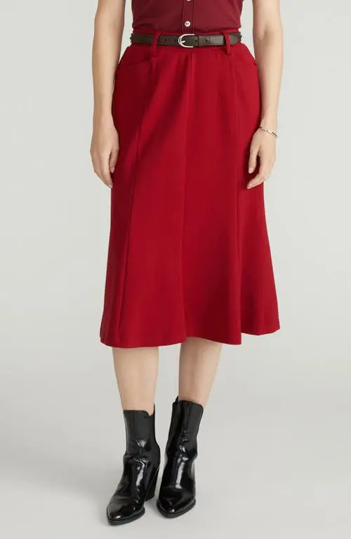 Universal Standard Carla Ponte Flared Skirt - Garnet