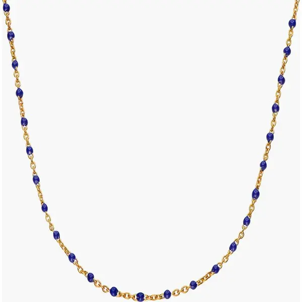OAK & LUNA Soltale Enamel Chain Necklace - Royal Blue