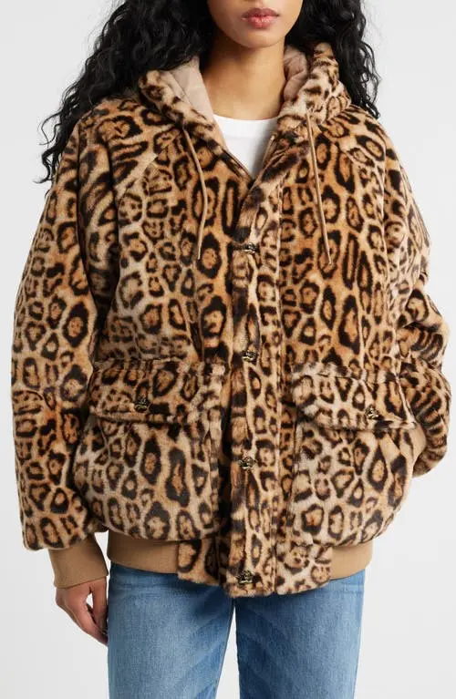 BOYS LIE Cheetah Manhunt Fleece Zip Hoodie