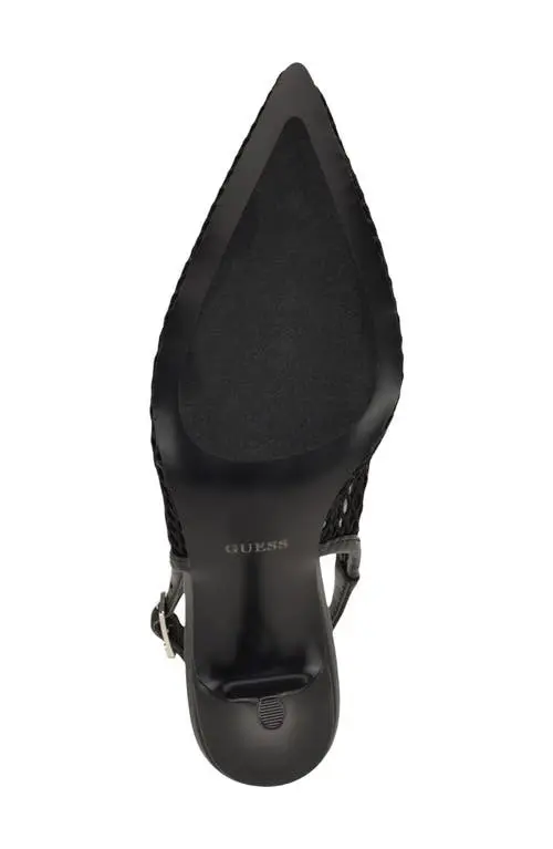Guess Pointed Toe Slingback Pumps - Black