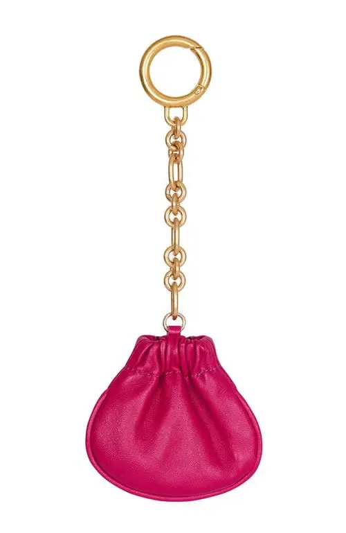 Balmain Pulse Leather Key Ring - Pink