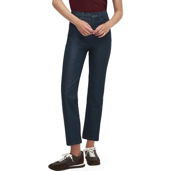 FAVORITE DAUGHTER The Valentina High-rise Straight Leg Ankle Jeans - Pepper