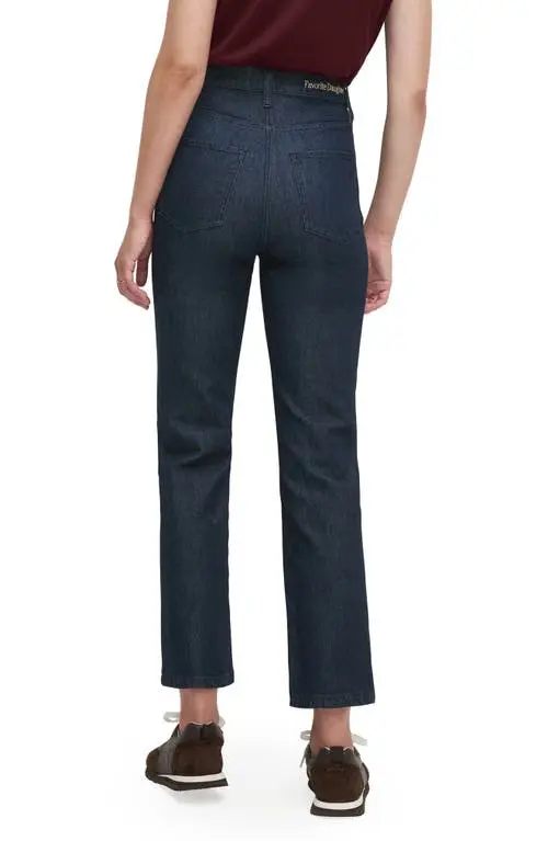 FAVORITE DAUGHTER The Valentina High-rise Straight Leg Ankle Jeans - Pepper