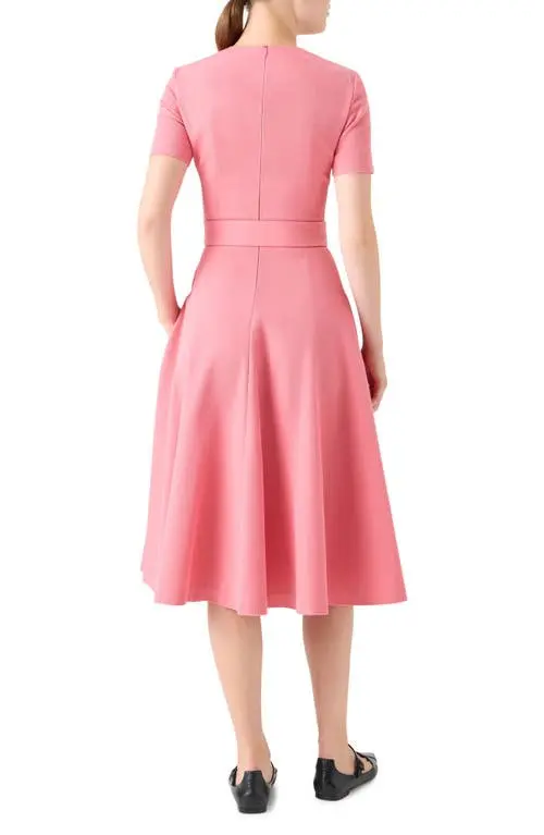 Akris Cotton Blend Belted A-line Dress