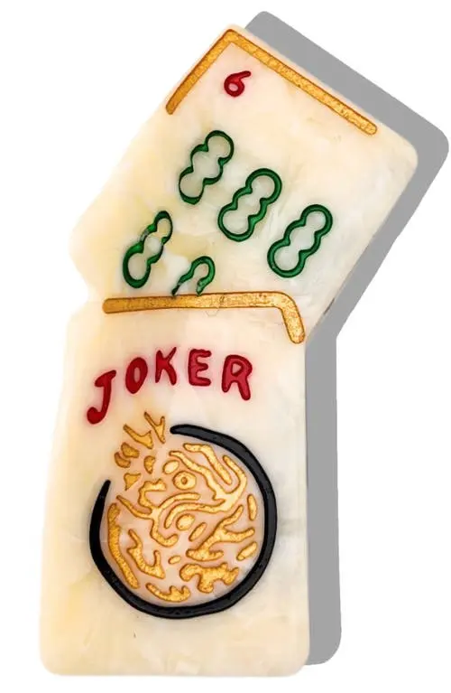 SOLAR ECLIPSE Hand-painted Mahjong Claw Clip