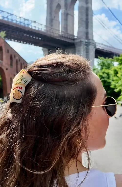 SOLAR ECLIPSE Hand-painted Mahjong Claw Clip