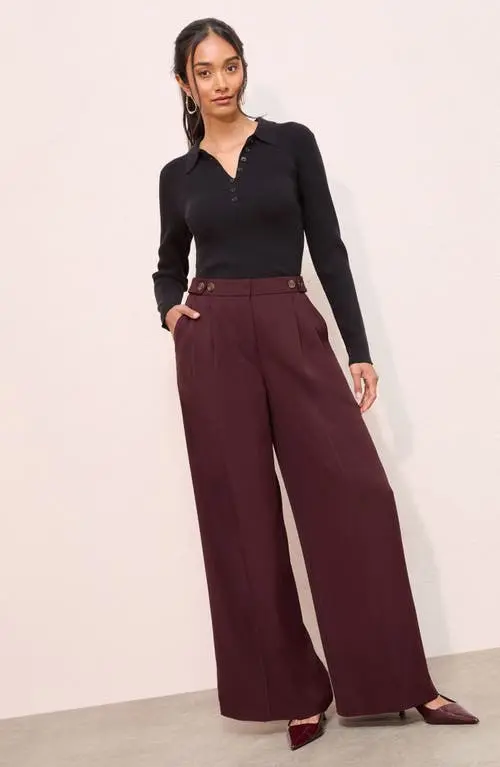 FRIENDS LIKE THESE Pleated Wide Leg Trousers
