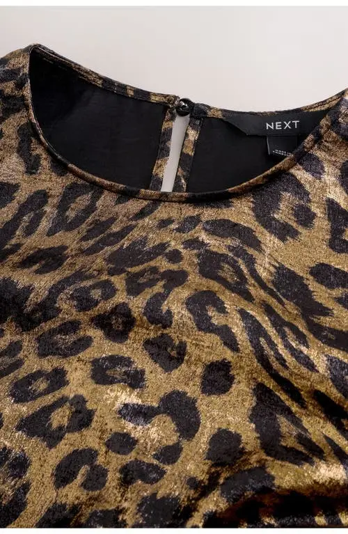 NEXT Metallic Animal Print Maxi Dress
