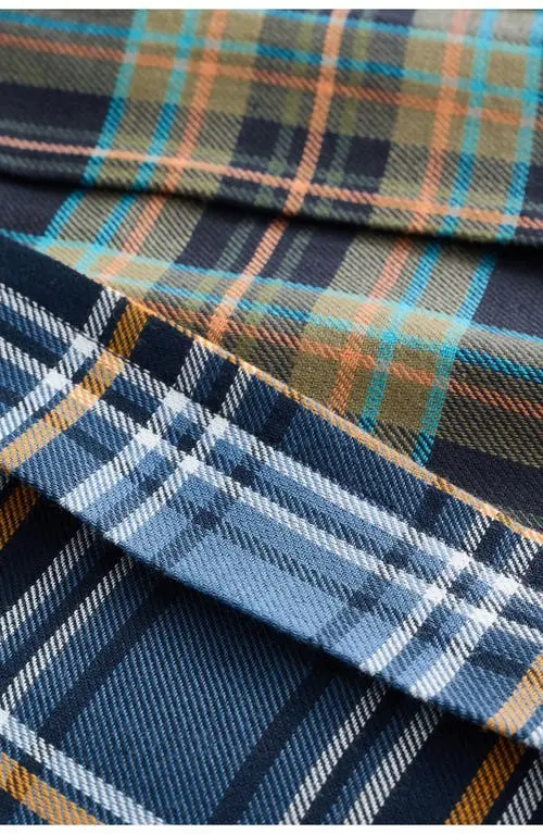 NEXT Mixed Plaid Pleated Mini Skirt - Blue