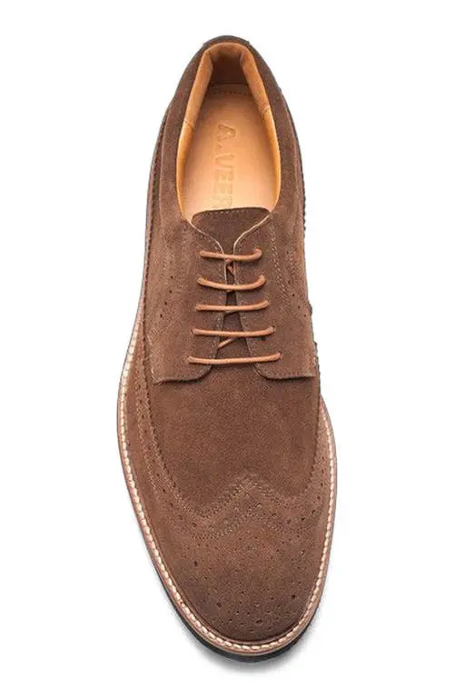 A. VEER Ellis Wingtip Oxford - Tobacco Suede