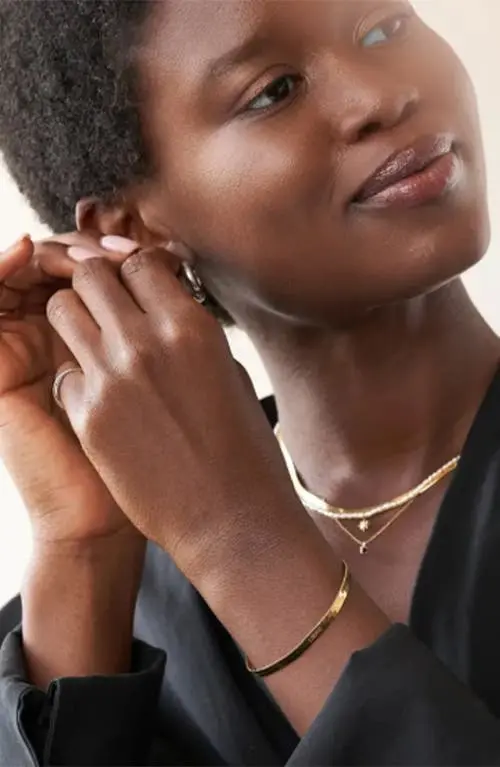 OAK & LUNA Herringbone Slim Bracelet