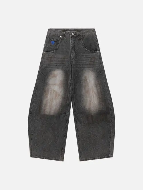 AELFRIC EDEN Dirty-dyed Barrel Jeans