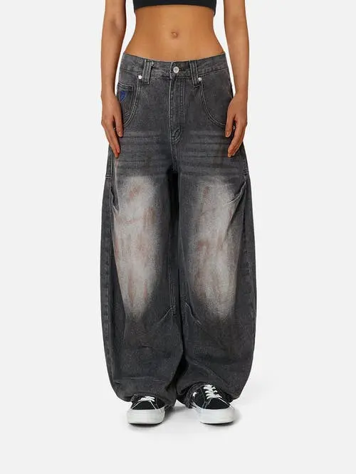 AELFRIC EDEN Dirty-dyed Barrel Jeans