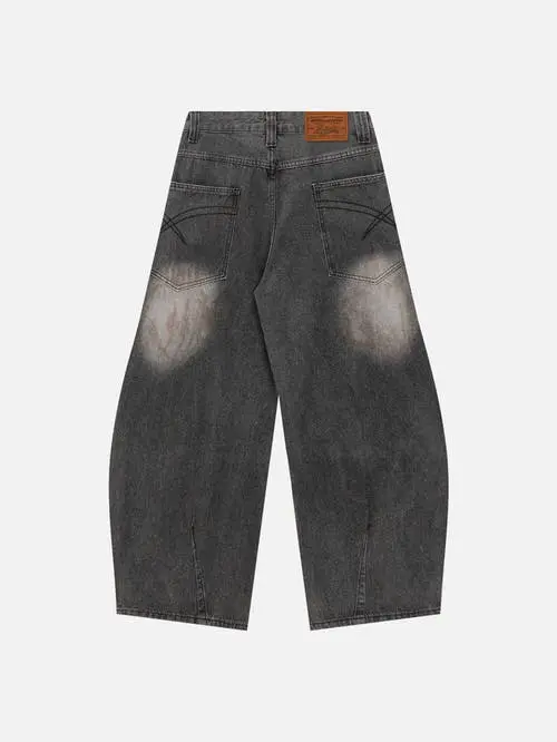 AELFRIC EDEN Dirty-dyed Barrel Jeans