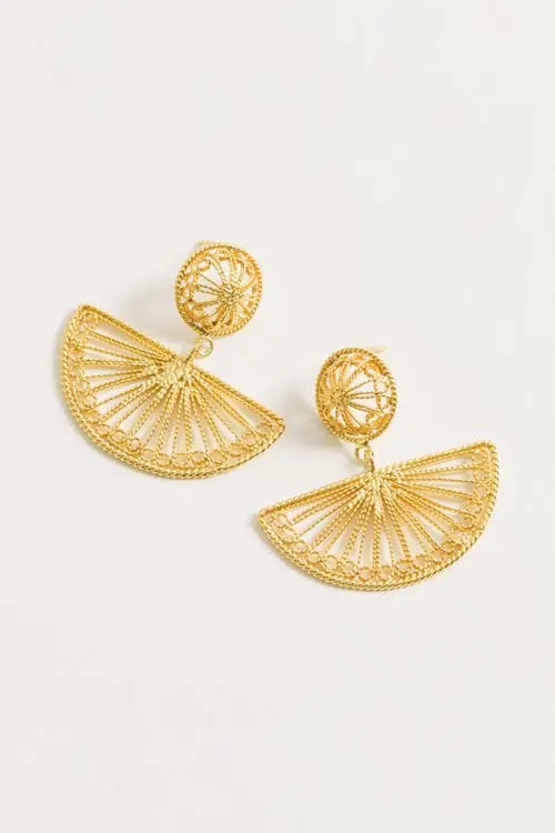 FREYA ROSE Turquoise Mountain Anahita Statement Earrings