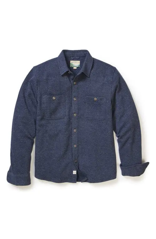 Marine Layer Pacifica Herringbone Stretch Twill Overshirt