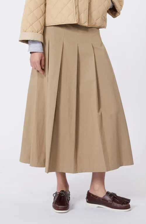 Max Mara Dorme Pleated Maxi Skirt - Hazelnut Brown