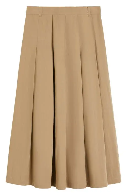 Max Mara Dorme Pleated Maxi Skirt - Hazelnut Brown