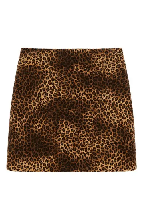 Max Mara Leopard Print Mini Skirt