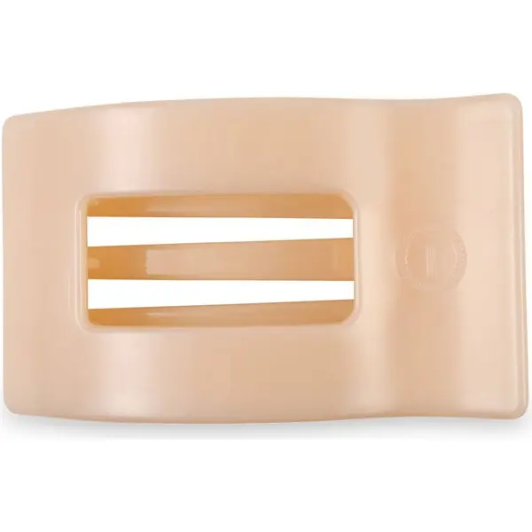 TELETIES Flat Rectangle Hair Clip - Almond Beige