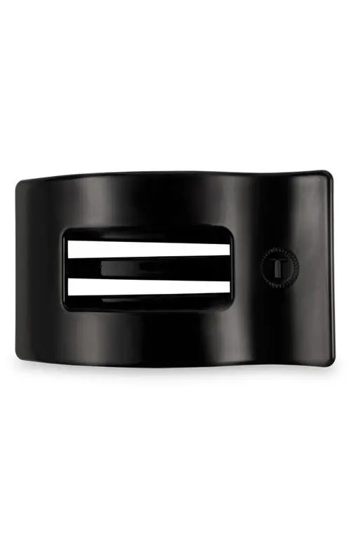 TELETIES Flat Rectangle Hair Clip - Jet Black
