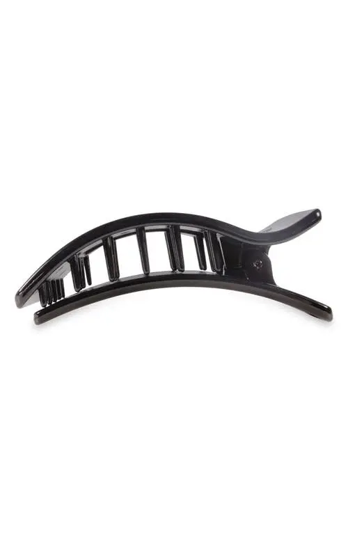 TELETIES Flat Rectangle Hair Clip - Jet Black