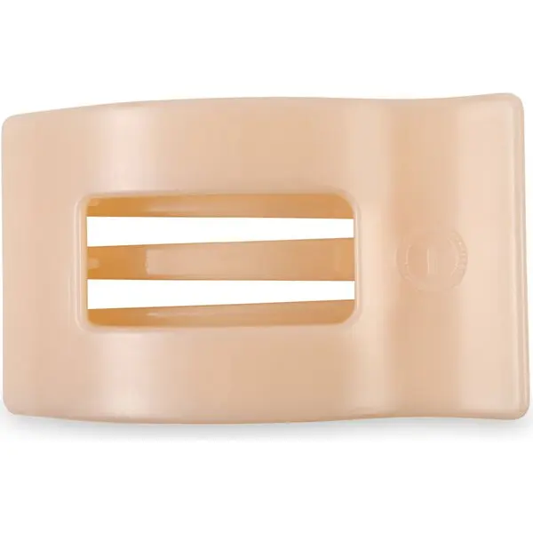 TELETIES Flat Rectangle Hair Clip - Almond Beige