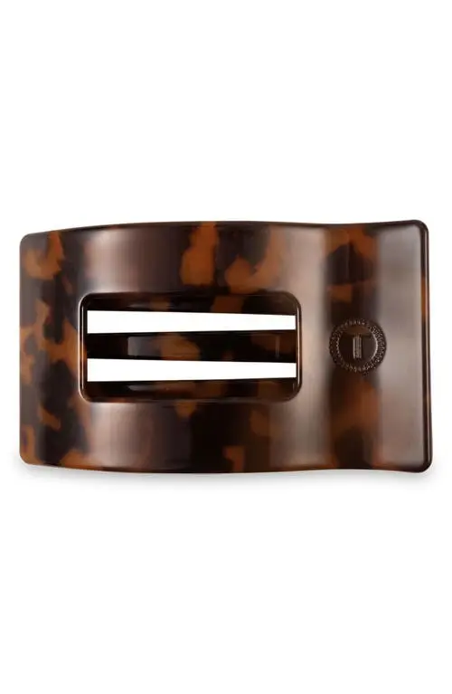 TELETIES Flat Rectangle Hair Clip - Tortoise