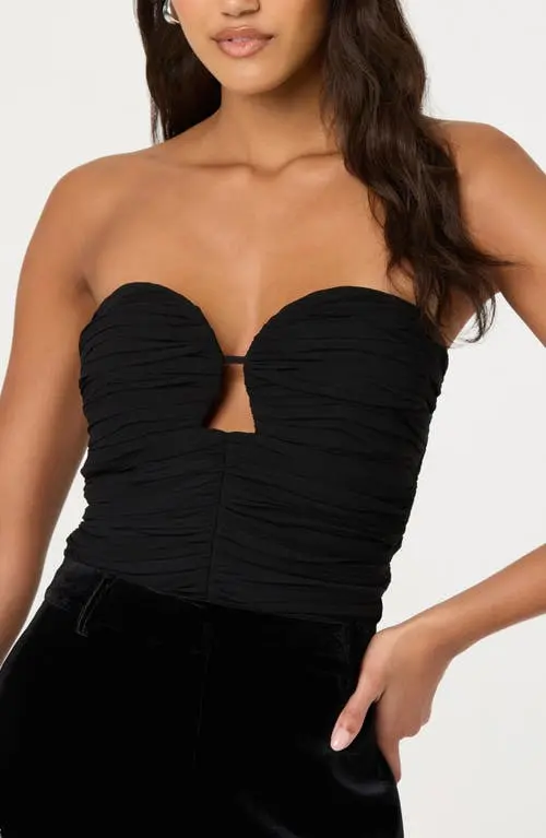 Astr The Label Maiya Ruched Strapless Top
