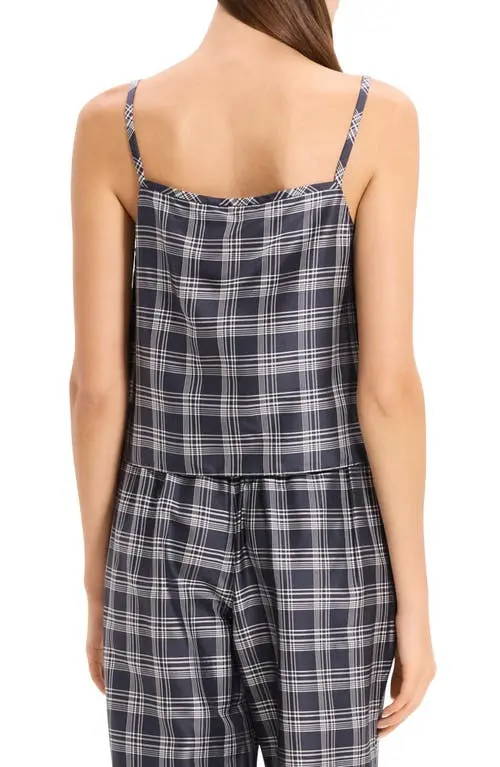 Theory Plaid Silk Camisole