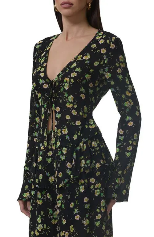 AFRM Tyra Tie Front Top - Citrus Daisy
