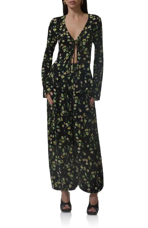 AFRM Graciela Floral Ankle Wide Leg Pants