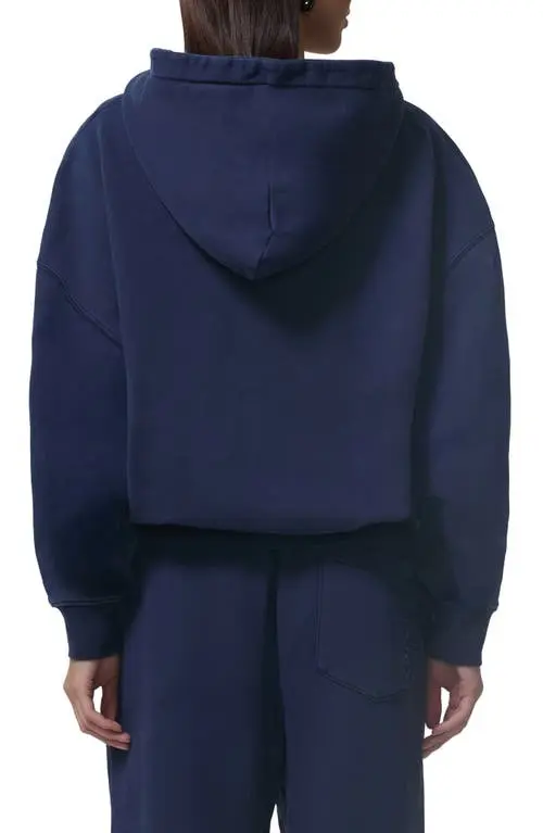 AFRM Oren Cotton Zip Hoodie - Black Iris