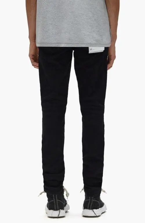 PURPLE BRAND Rip & Repair Knee Slim Jeans - Black