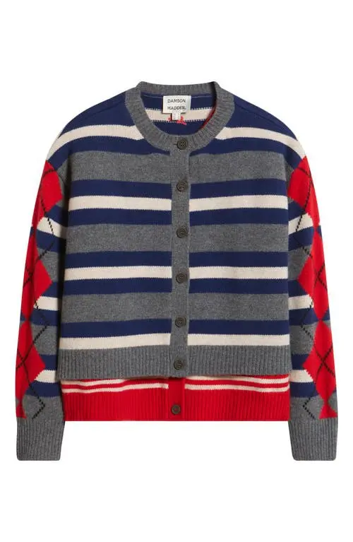 DAMSON MADDER Didi Faux Layered Merino Wool Cardigan