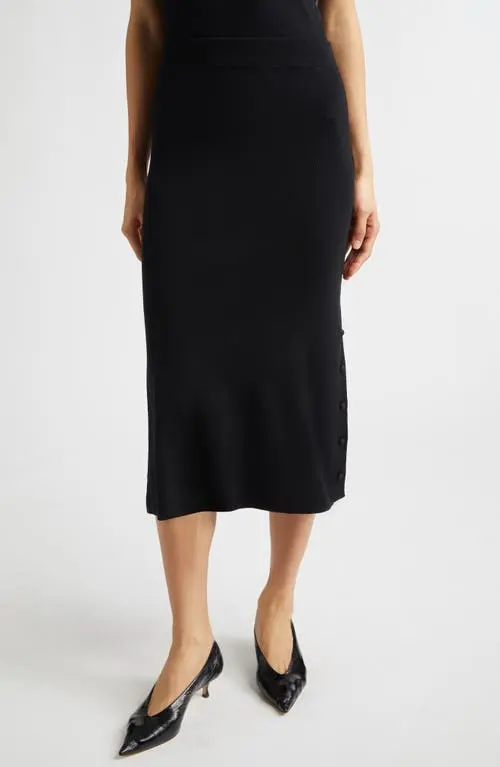 JIL SANDER Merino Wool Knit Midi Skirt