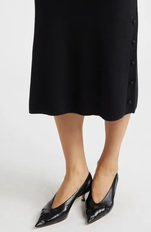 JIL SANDER Merino Wool Knit Midi Skirt