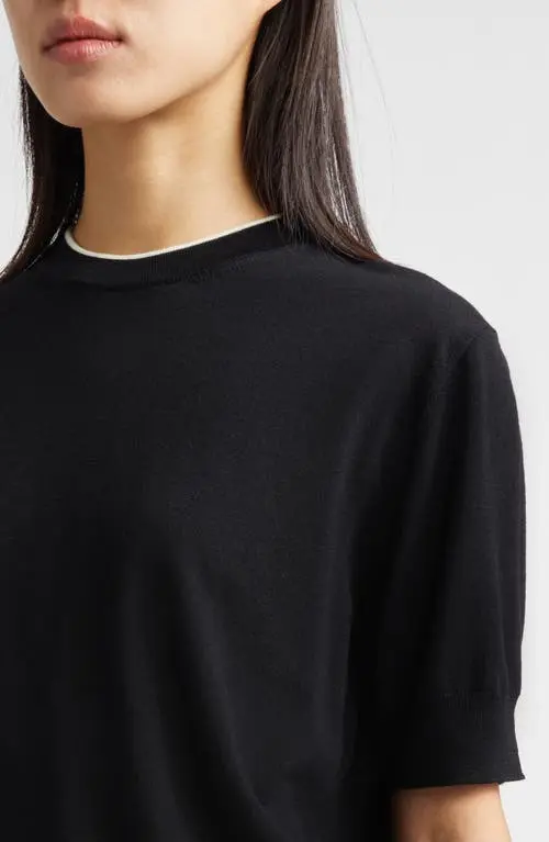 JIL SANDER Piped Merino Wool Sweater