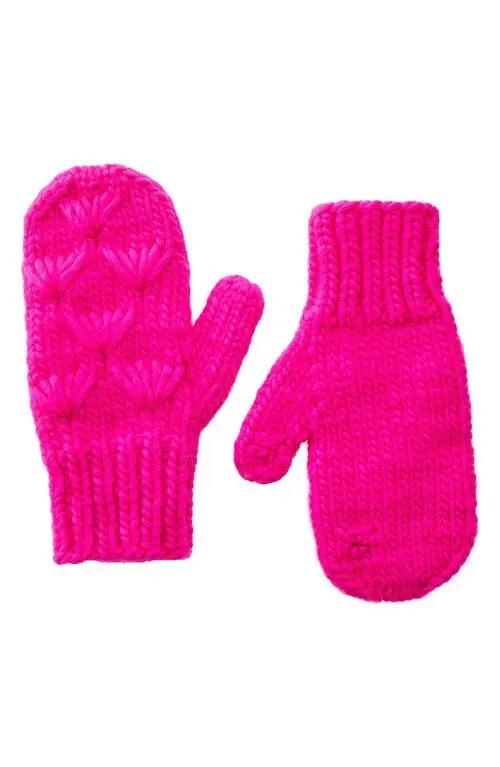 Lele Sadoughi Ski Town Motley Mittens - Hot Pink