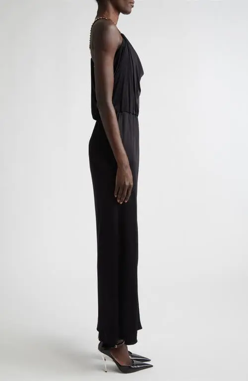 Versace Gathered Liquid Jersey Gown