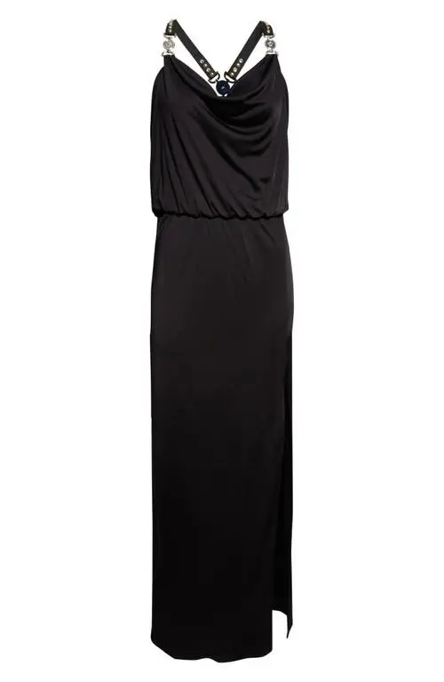 Versace Gathered Liquid Jersey Gown