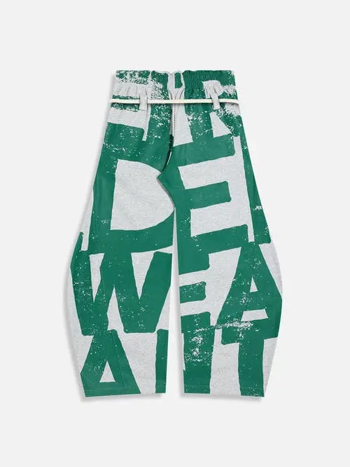 AELFRIC EDEN Graffiti Baggy Sweatpants - Grey